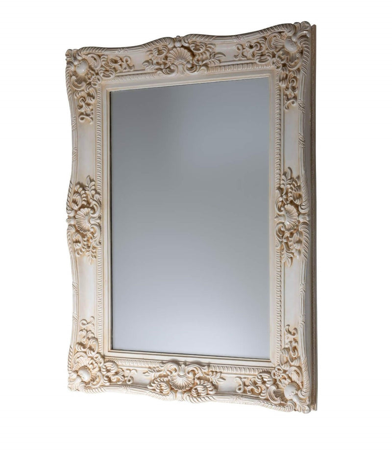 French Ornate Wall Mirror - White – Majestic Mirrors